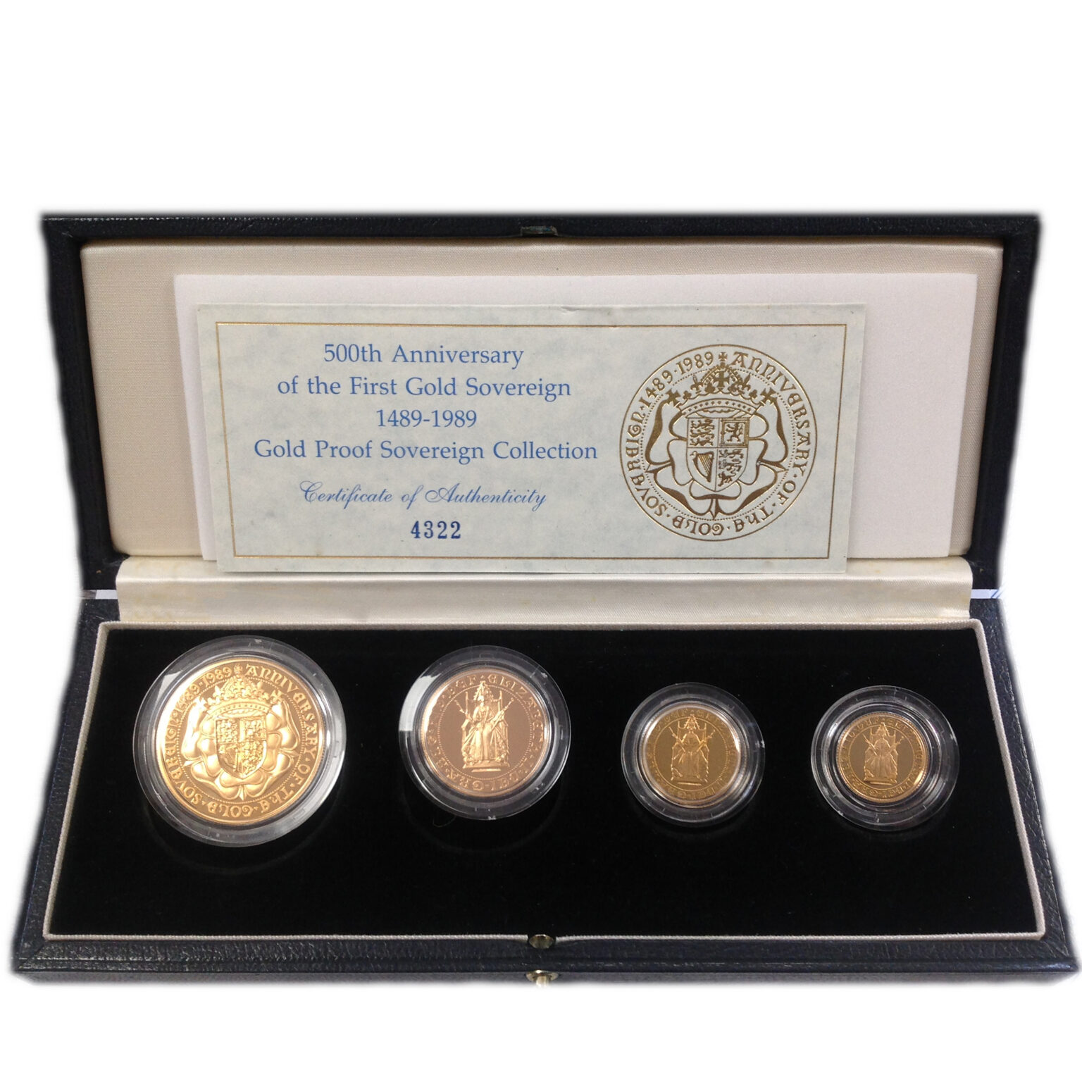 Proof Gold Four Coin Sovereign Set 1989 - ATS Bullion
