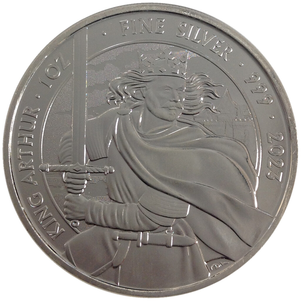One Ounce Silver King Arthur - ATS Bullion