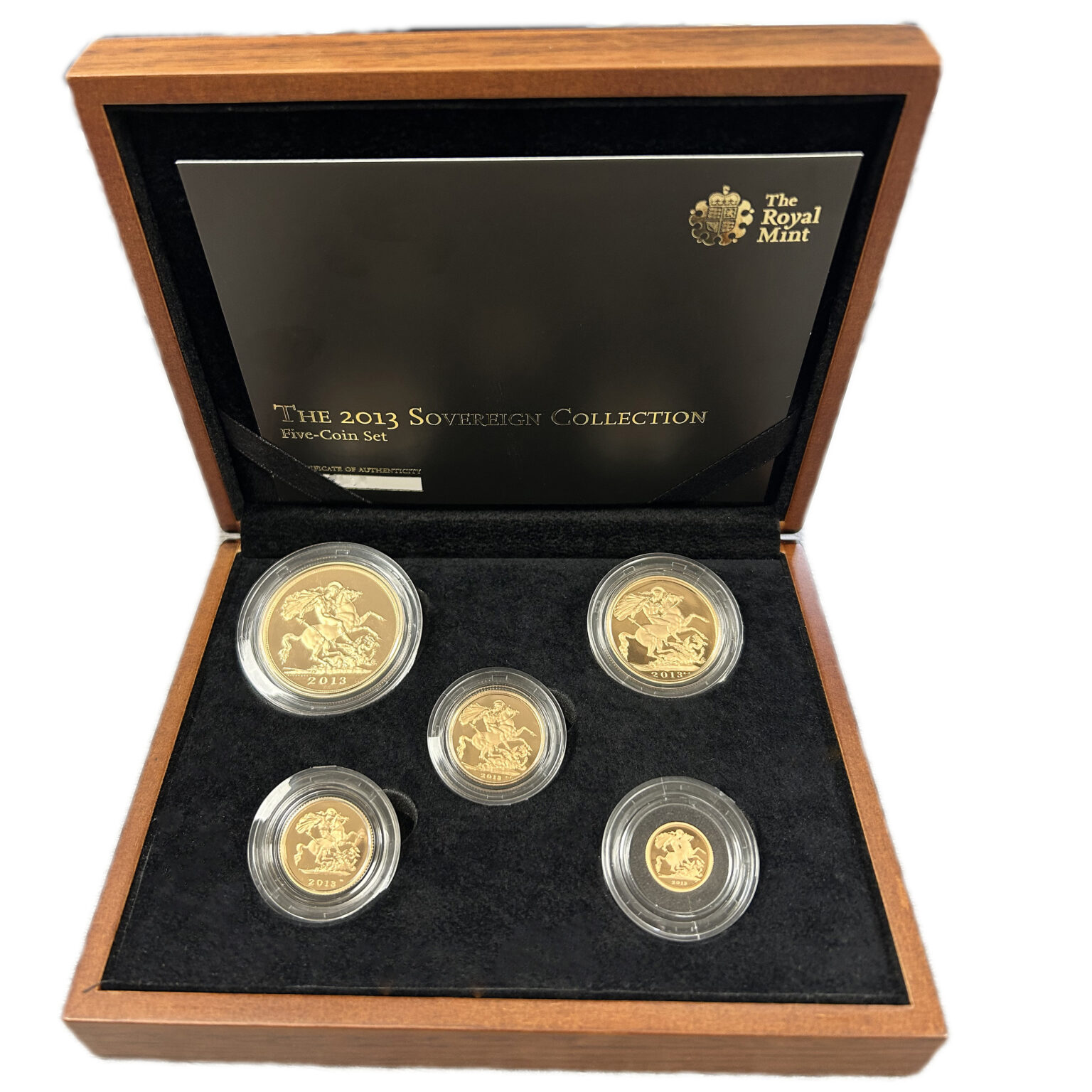 Proof Gold Five Coin Sovereign Set 2013 - ATS Bullion