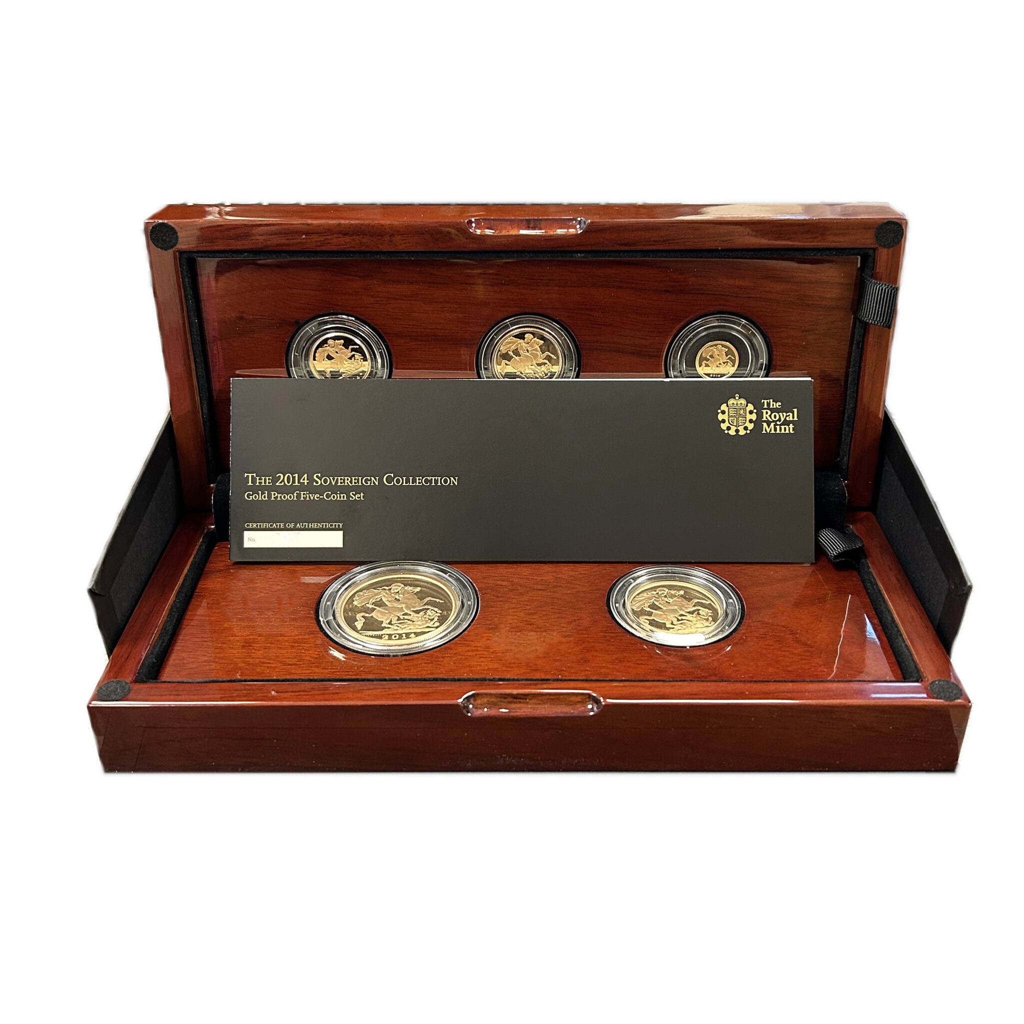 Proof Gold Five Coin Sovereign Set 2014 - ATS Bullion