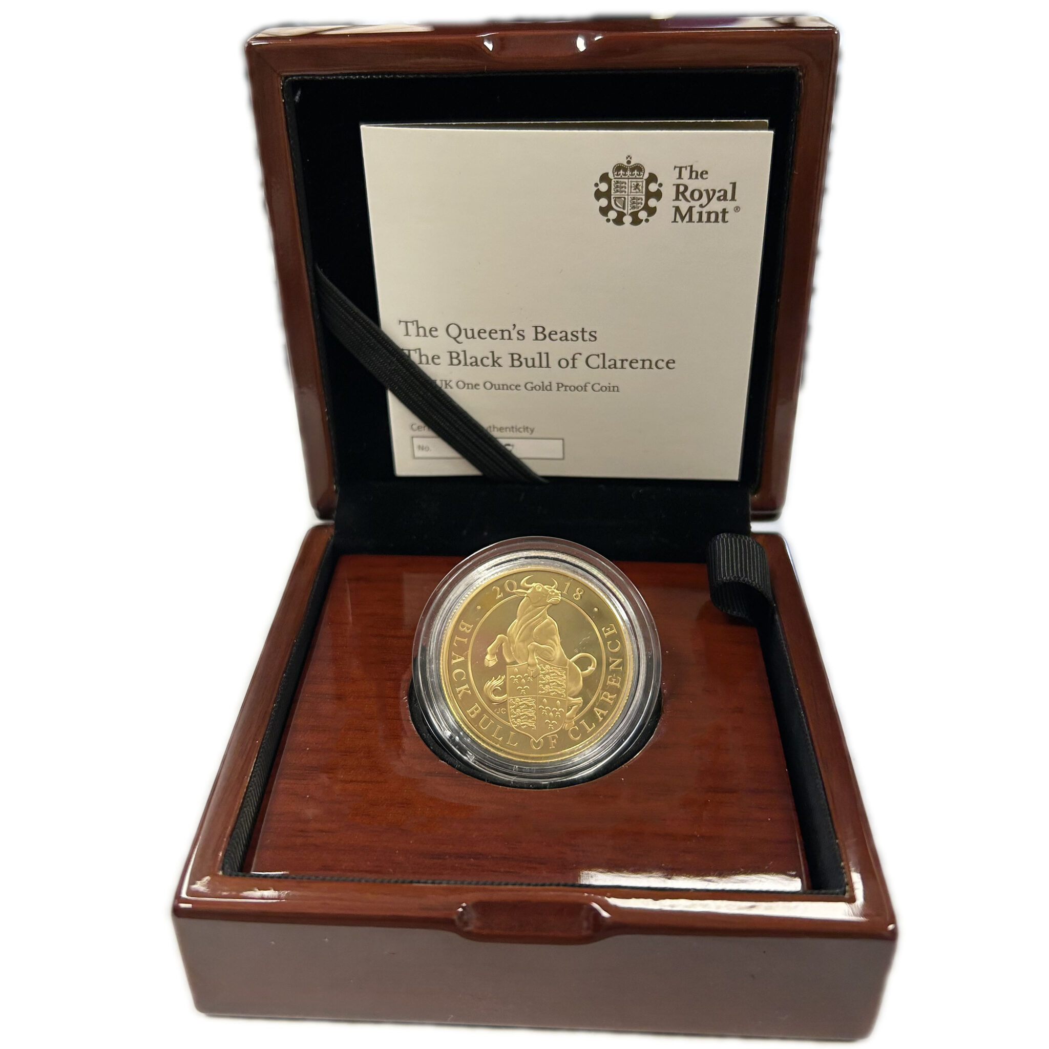 Proof Gold One Ounce - Queen's Beast Black Bull - ATS Bullion