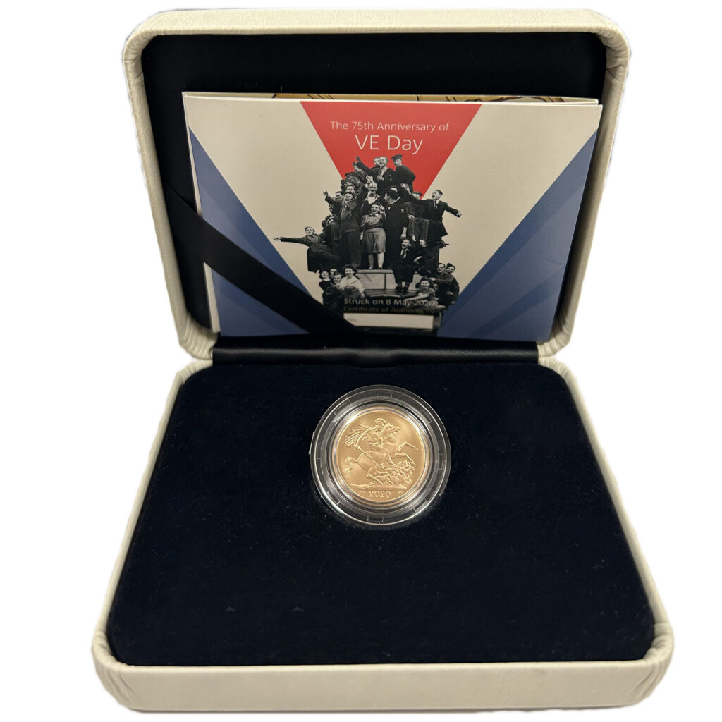 75th Anniversary of VE Day Sovereign - Struck on 8 May 2020 - ATS Bullion