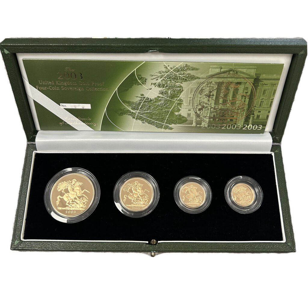 Proof Gold Four Coin Sovereign Set 2003 - ATS Bullion