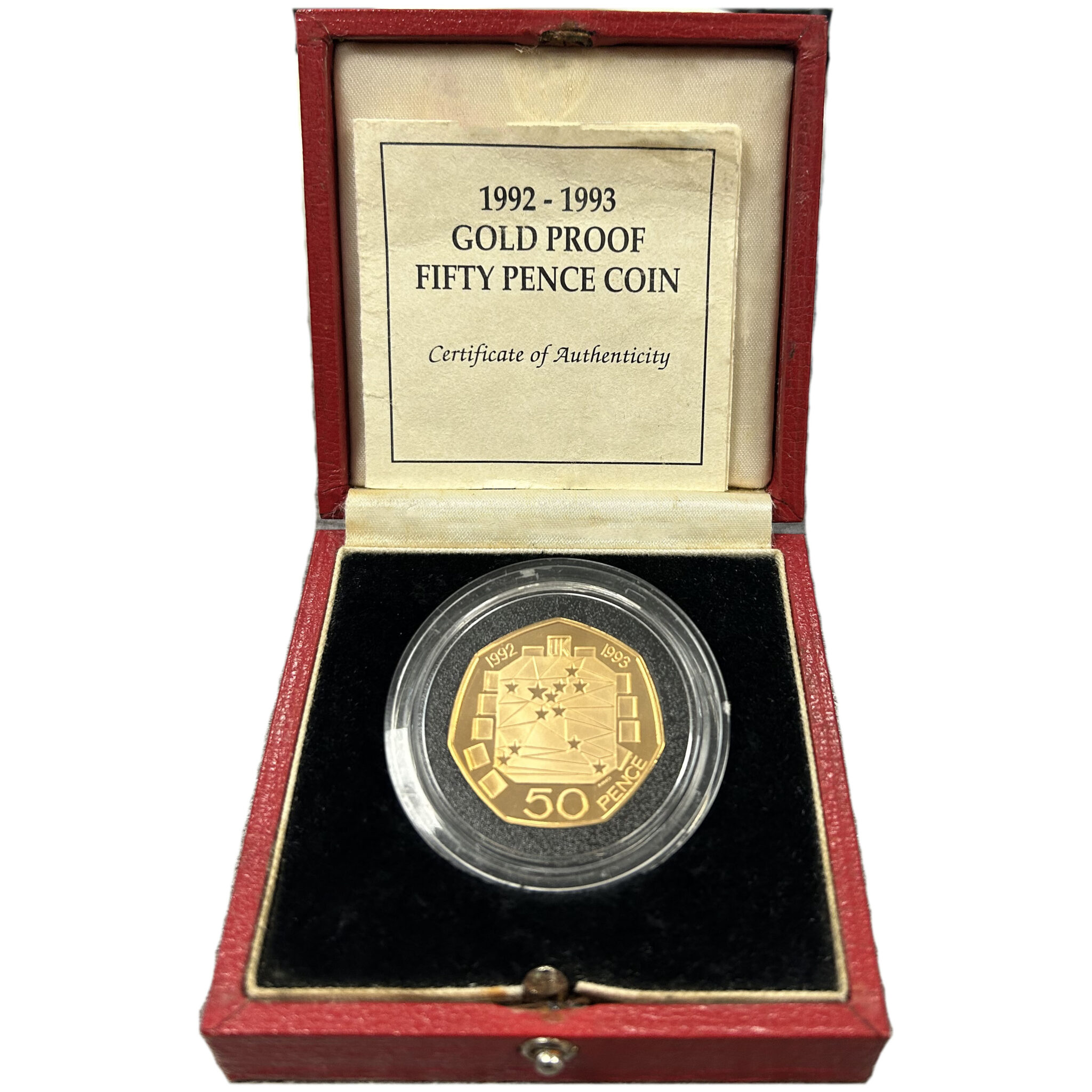 Proof Gold 50p - 1992-1993 Single European Market - ATS Bullion