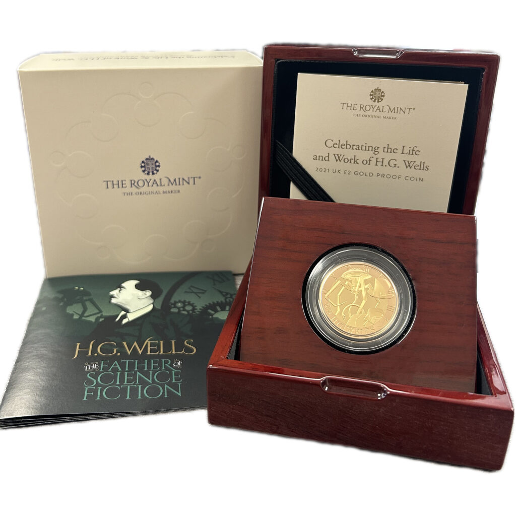Proof Gold £2 - H.G. Wells - ATS Bullion