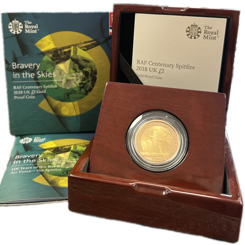 Proof Gold £2 - RAF Centenary Spitfire 2018 - ATS Bullion